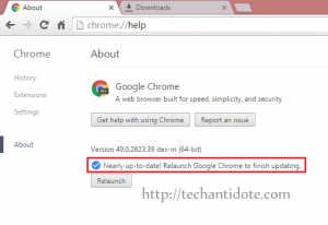 How to fix chrome update loop "Nearly up-to-date! Relaunch Google Chrome to finish updating ...