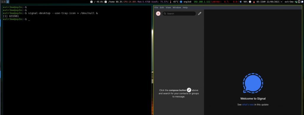 Install Signal Desktop and setup the tray for i3-gaps [Linux Mint ...